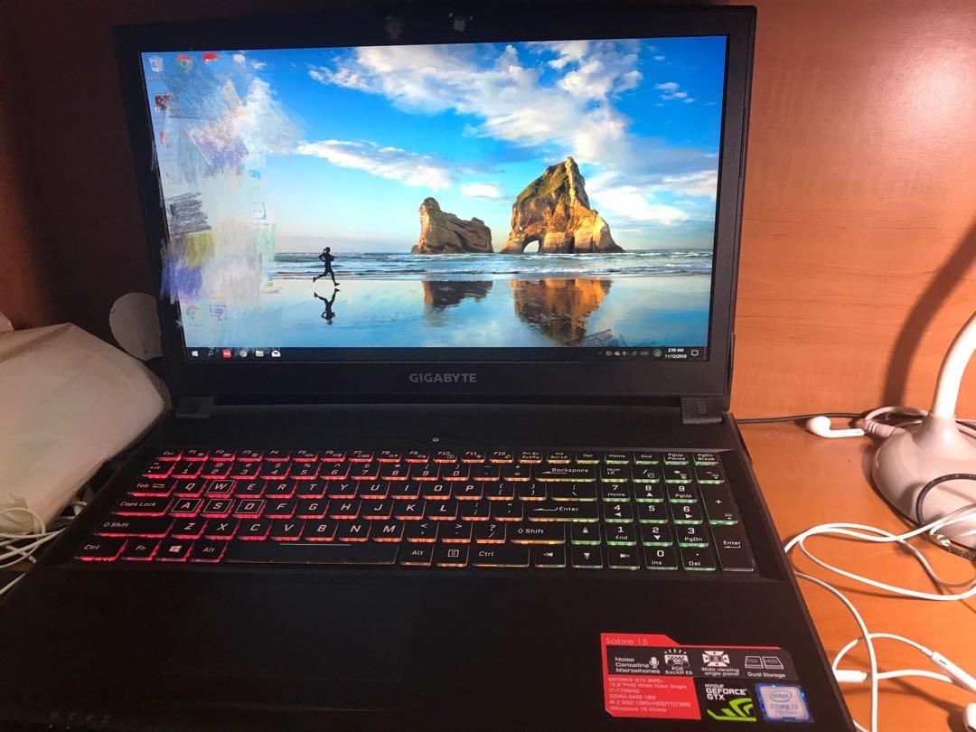 gigabyte gaming laptop, Electronics, Computers, Laptops on Carousell