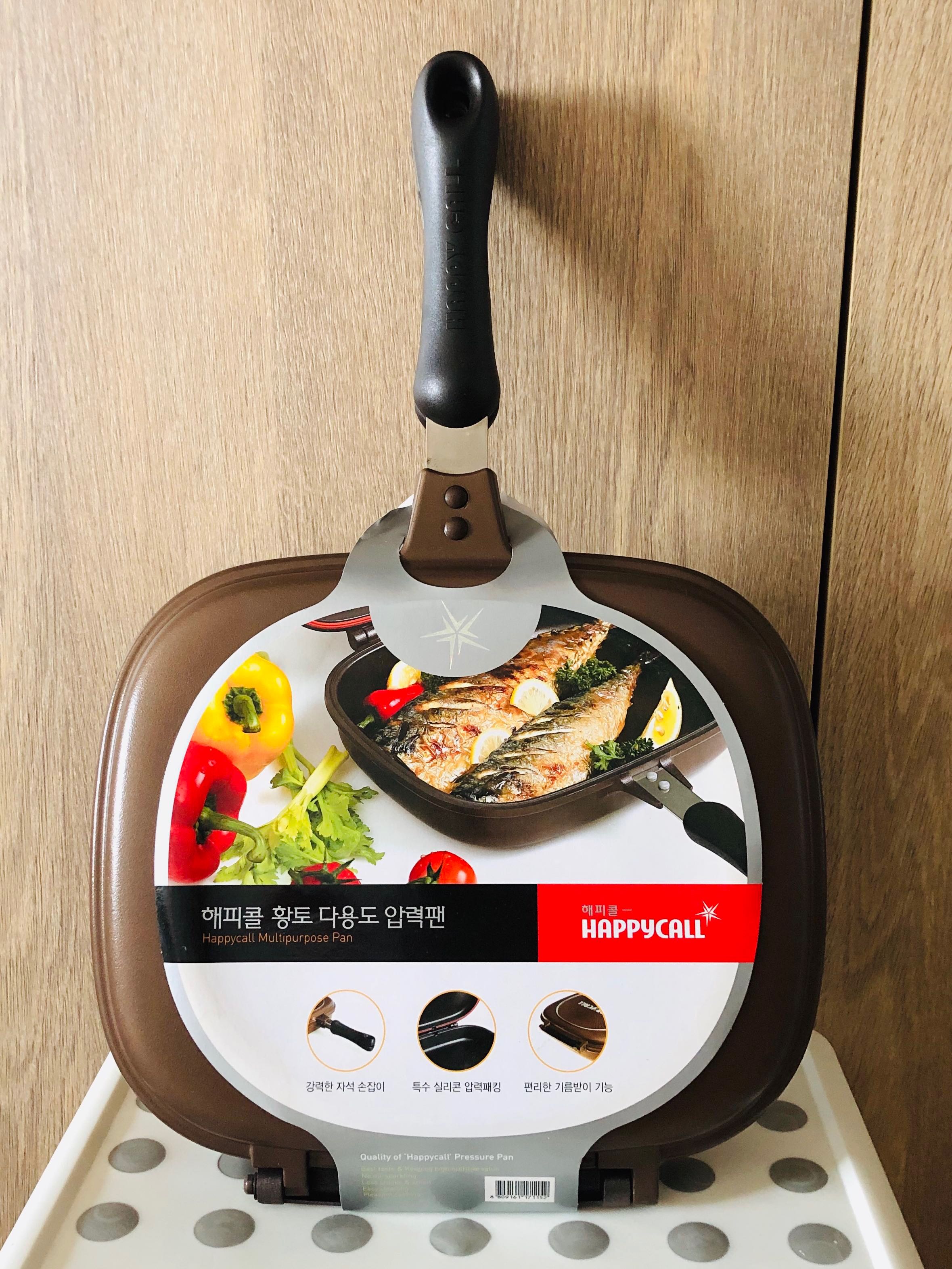 Happycall Jumbo Grill Double-sided Pressure Pan, Furniture & Home ...