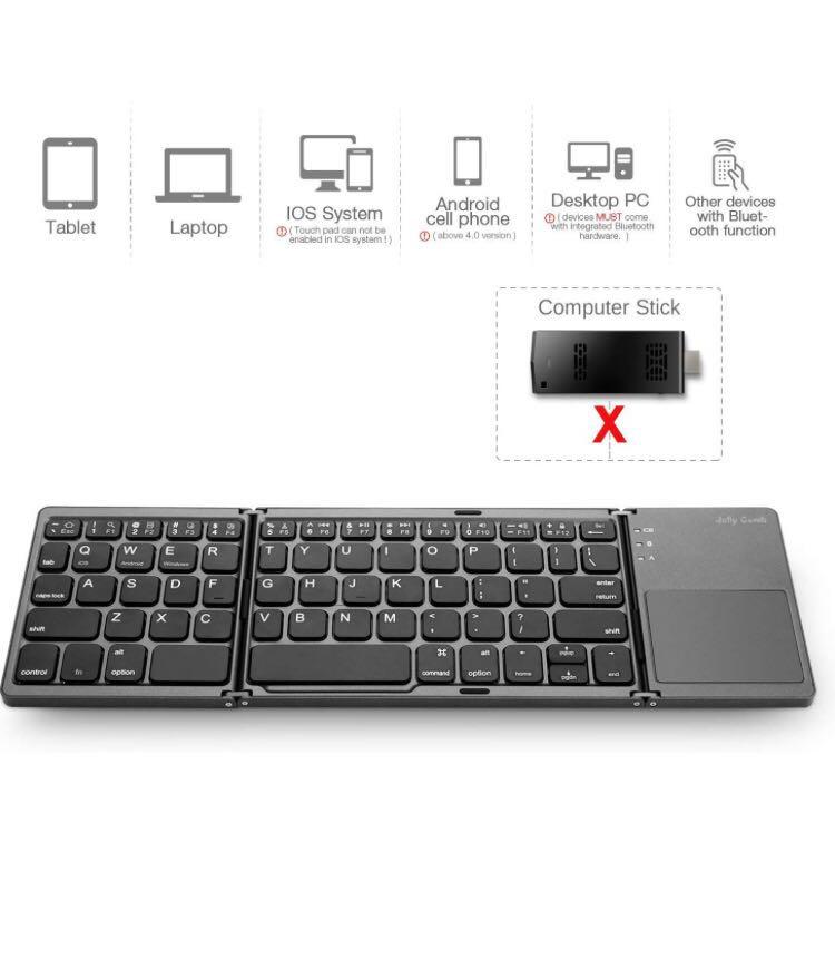 Jelly Comb Folding Bluetooth Keyboard, Jelly Comb Rechargeable Portable ... Jelly Comb Folding Bluetooth Keyboard, Jelly Comb Rechargeable Portable ...