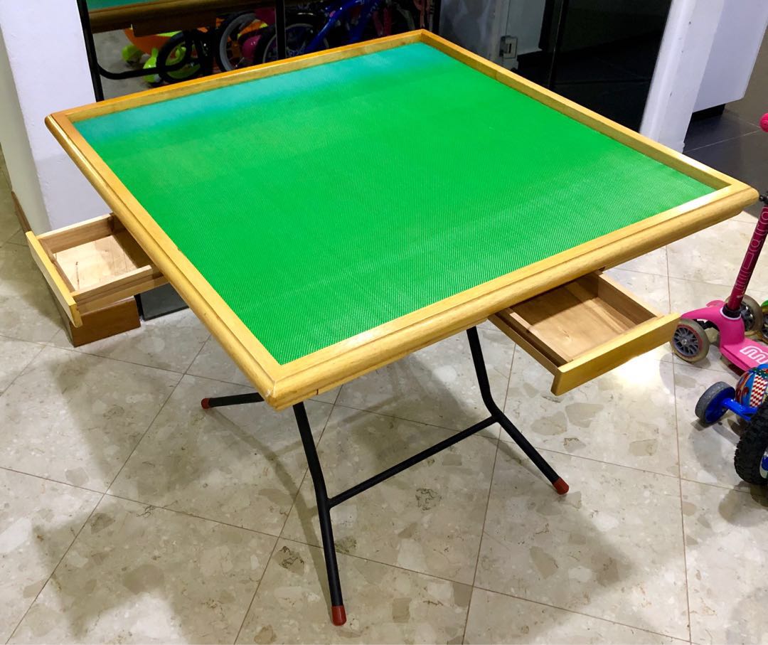 Mahjong Table Solid Wood, Furniture & Home Living, Furniture, Tables ...
