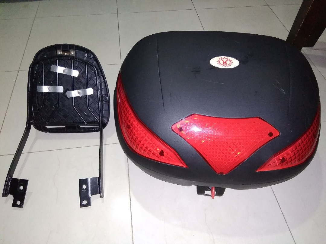 Motor bike top box and rack, Motorcycles, Motorcycle Accessories on ...