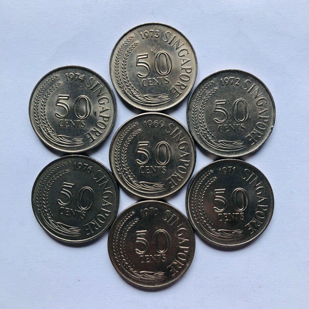 Singapore 50 Cent Coins 1967-1982, Hobbies & Toys, Memorabilia ...