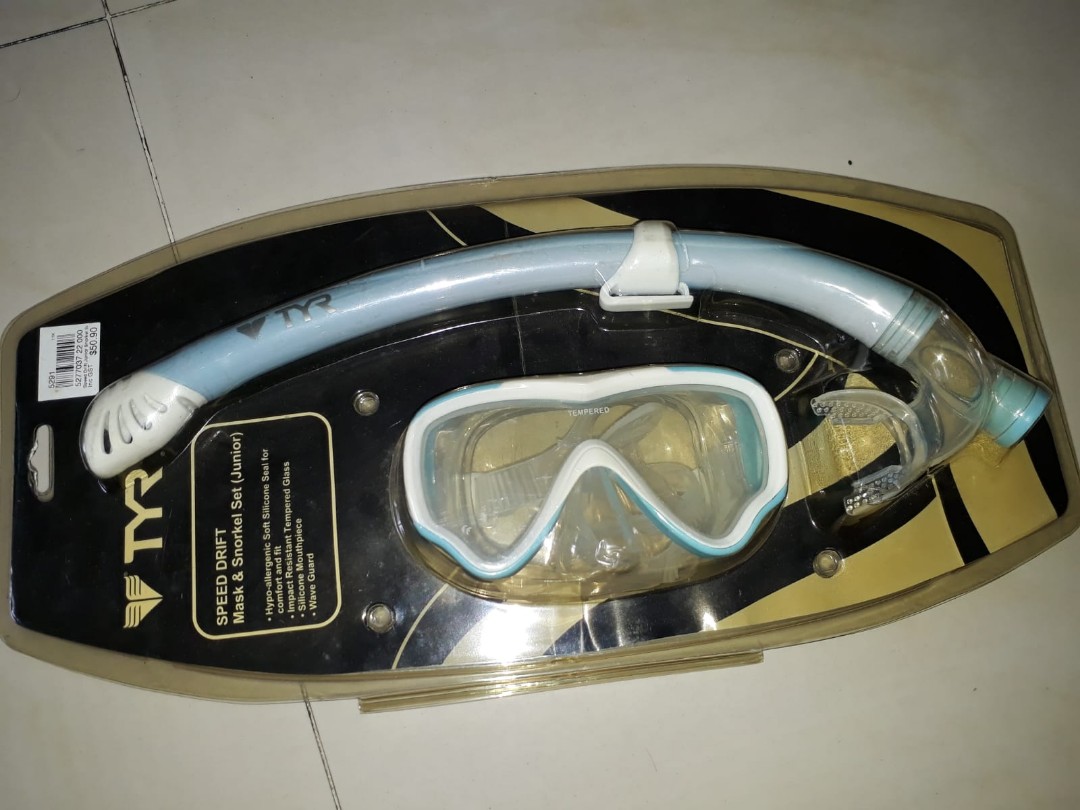 TYR- Mask and snorkel set(junior), Sports Equipment, Sports & Games ...