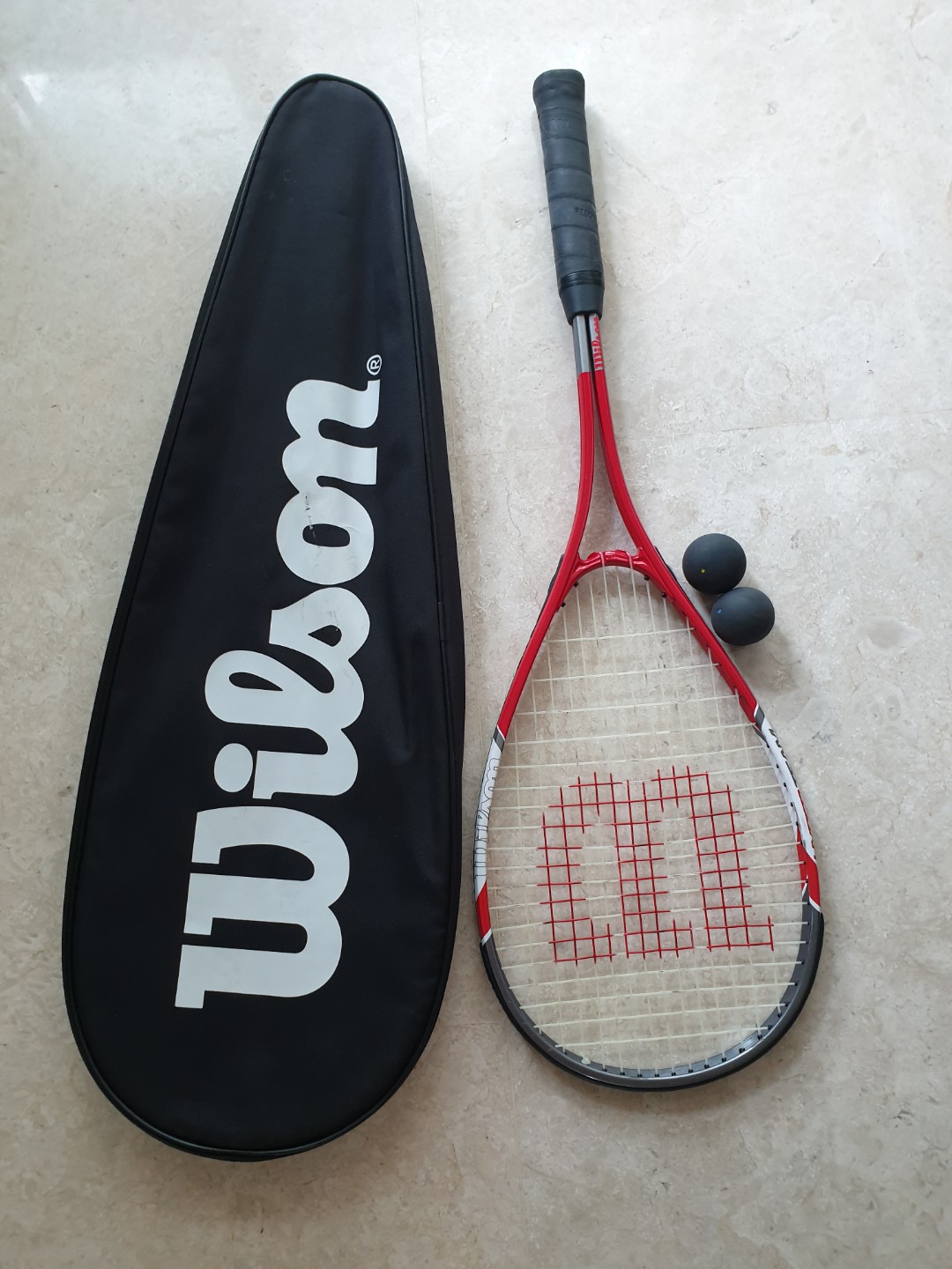 Wilson Squash Racket in excellent condition with bag & 2 balls, Sports ...