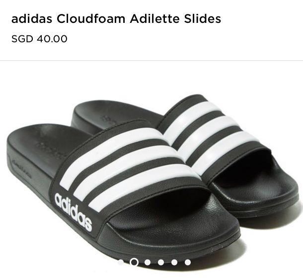 Adidas Cloudfoam Adilette Slides, Women's Fashion, Footwear, Flipflops ...