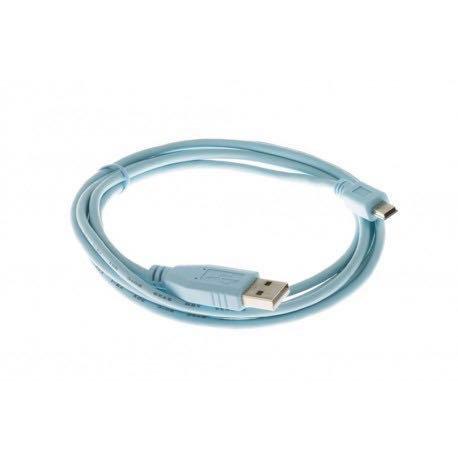Cisco console cable 6ft with USB type A and mini-B , PN: CAB-CONSOLE ...