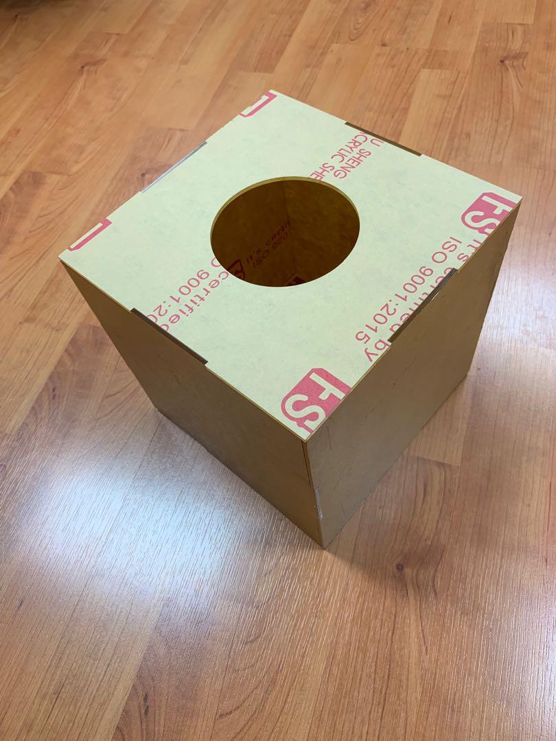 Collapsible acrylic lucky draw box, Furniture & Home Living, Home ...