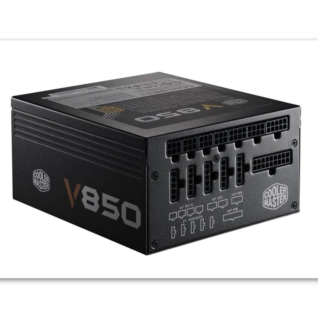 Cooler Master V850, Full Modular 80+ Gold Certified 850W Power Supply ...