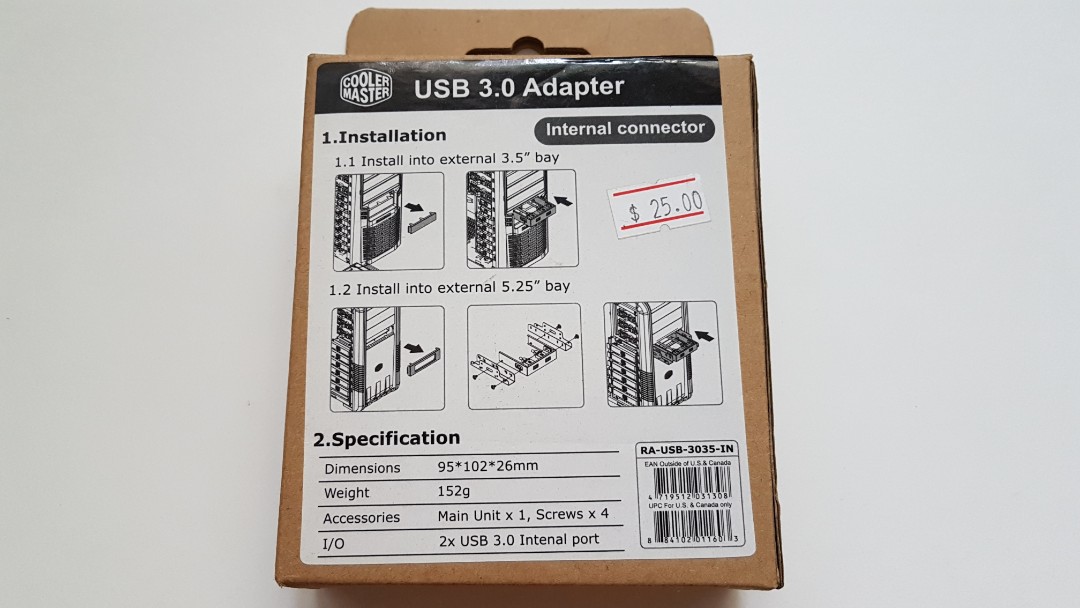 Coolermaster USB 3.0 Adaptor (Internal Connector), Computers & Tech ...