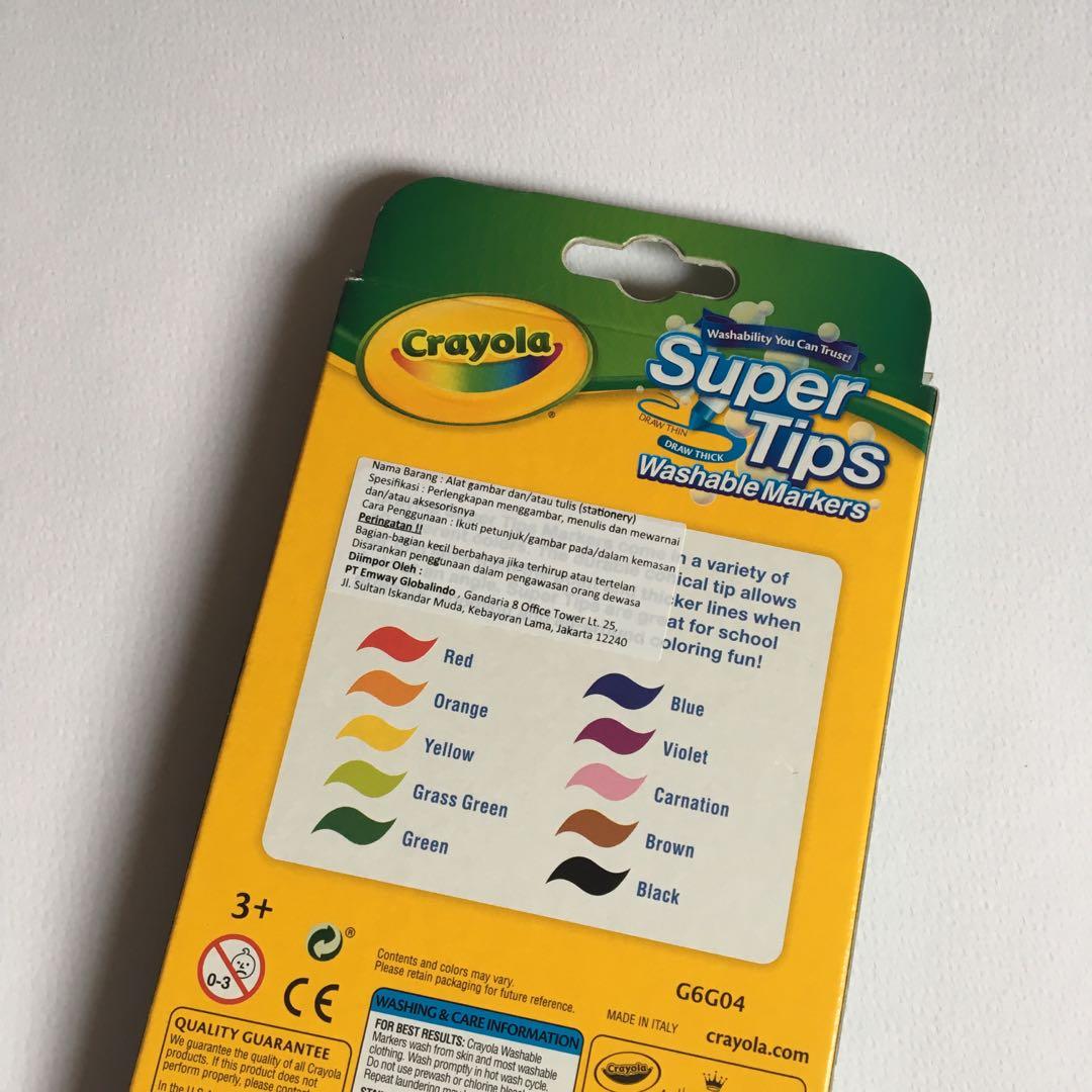 crayola supertips pack of 10, Hobbies & Toys, Stationery & Craft, Other ...