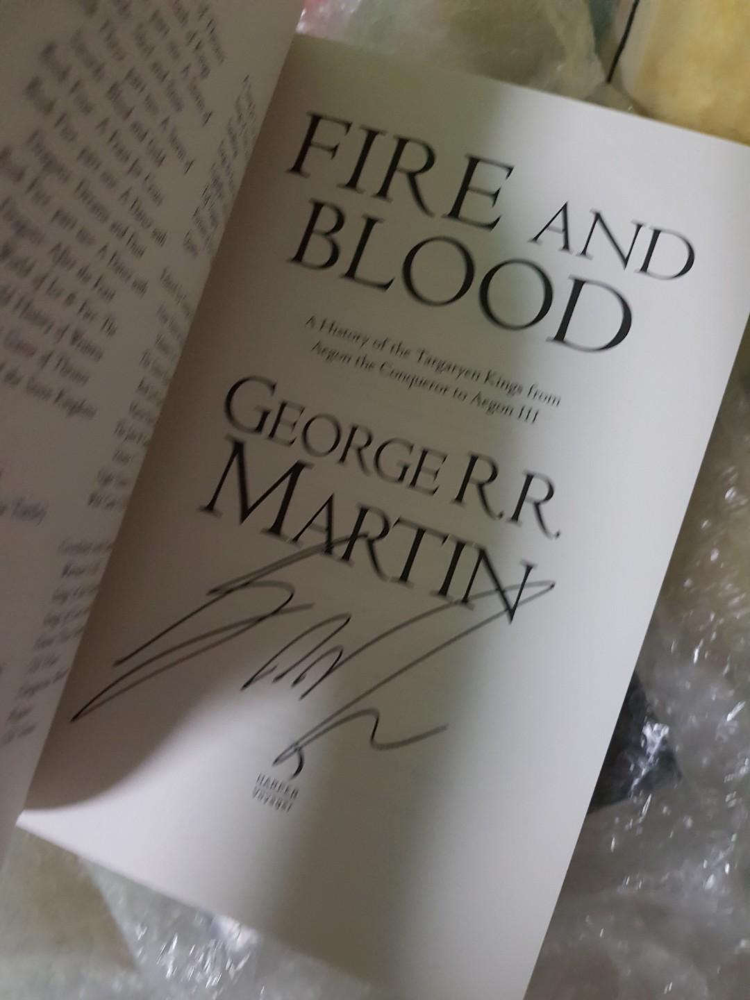 Fire and Blood - George R.R. Martin (Signed by Author), Hobbies & Toys ...
