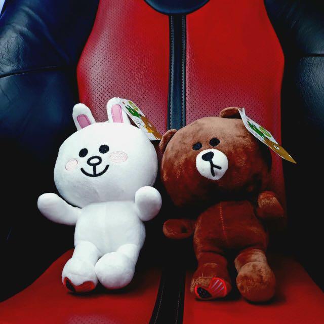 Line Friends Plush Collectibles [Brown & Cony], Hobbies & Toys, Toys ...