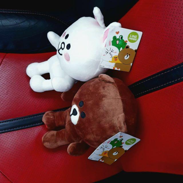 Line Friends Plush Collectibles [Brown & Cony], Hobbies & Toys, Toys ...