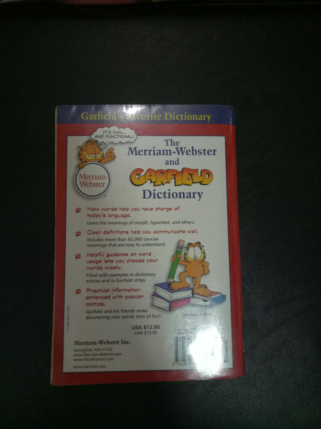 Merriam Webster Garfield Dictionary, Hobbies & Toys, Books & Magazines ...