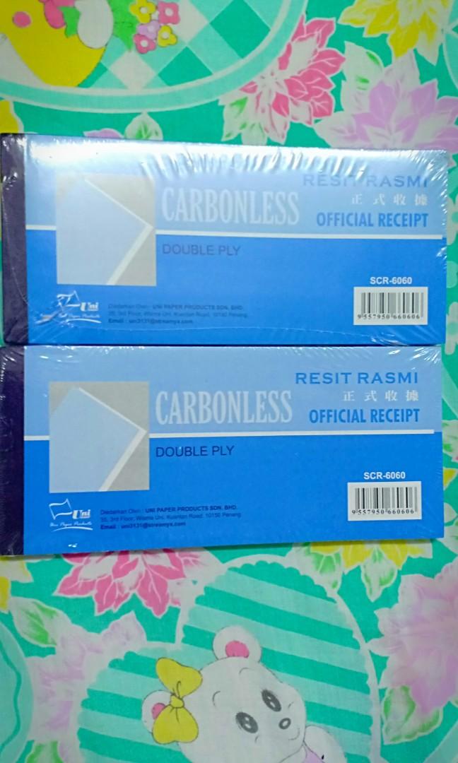 Official receipt (resit rasmi) carbonless double ply (take two) #MFEB20 ...