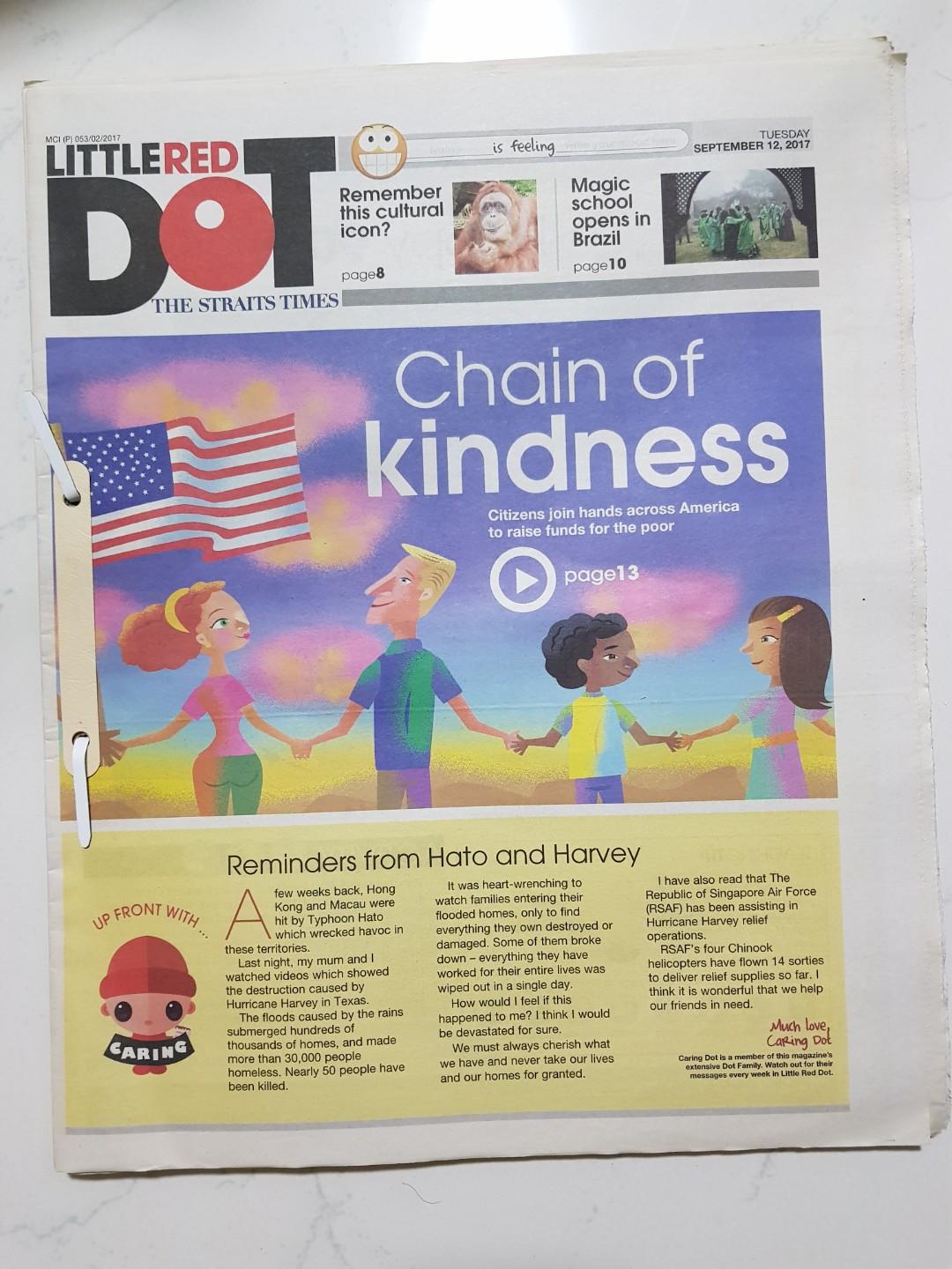 Pri 5 and Pri 6 - The Little Red Dot Straits Times News Article ...