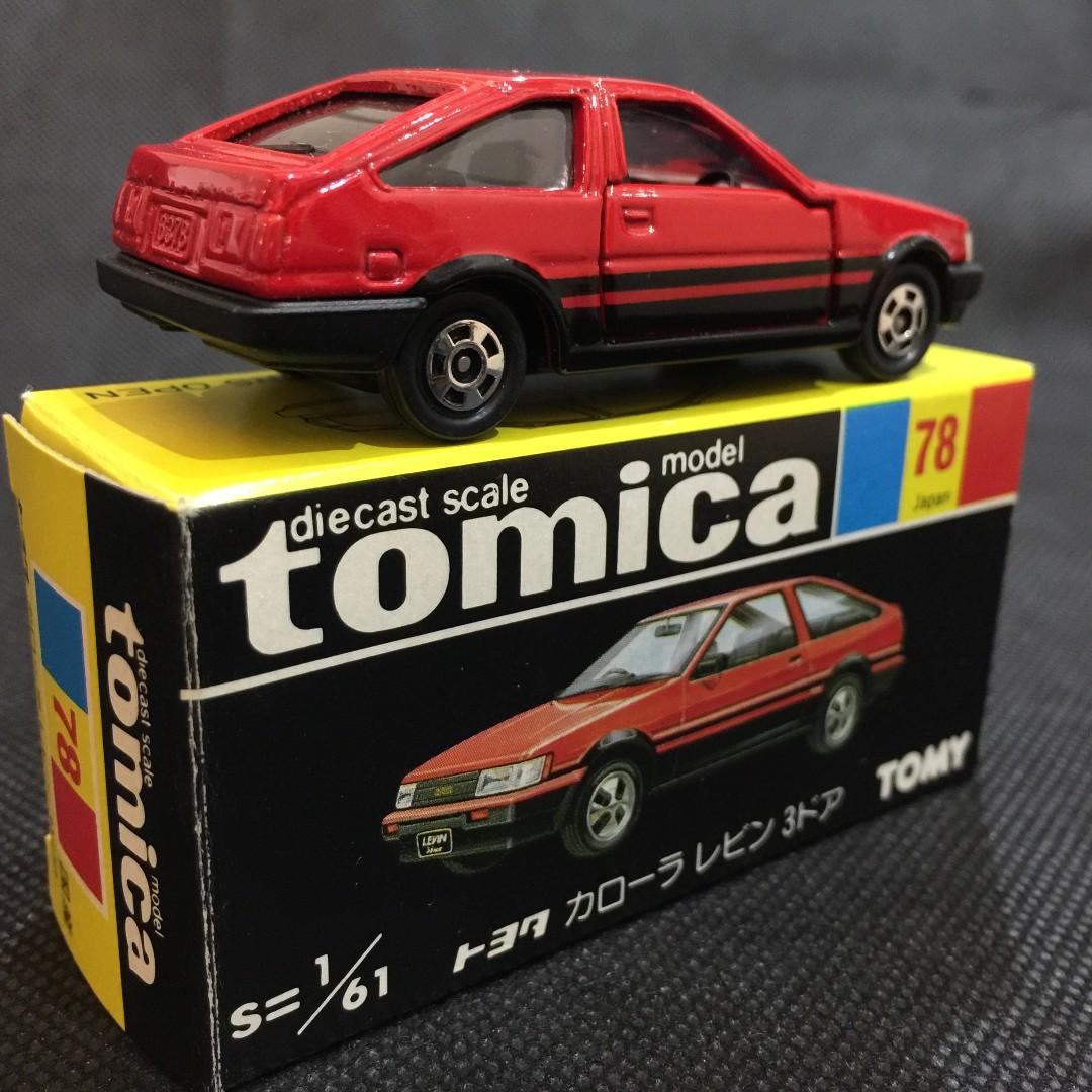 Tomica No 78 Black Box Toyota AE86 Levin (Regular Color), Hobbies ...