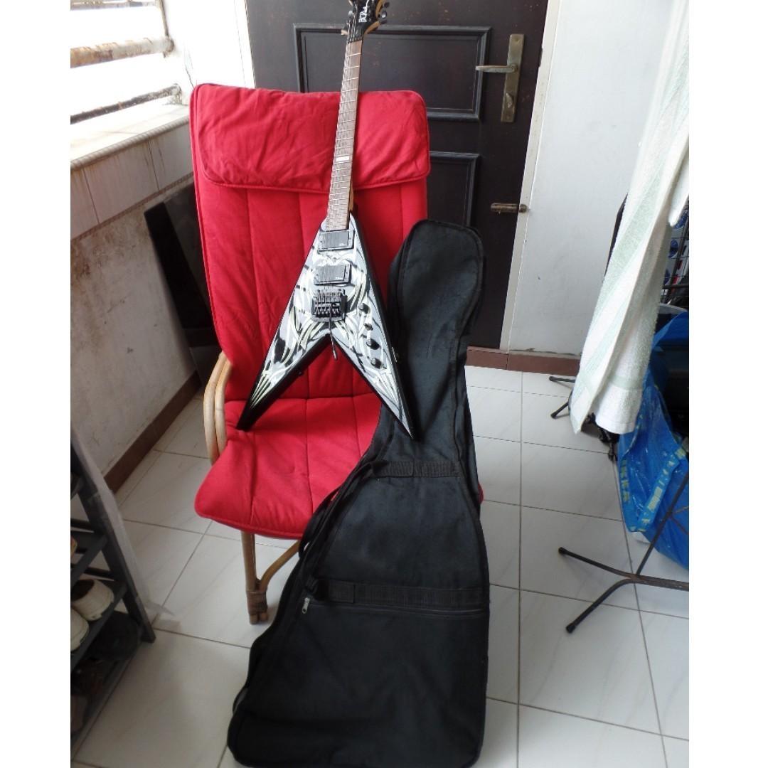 Used working beautiful B.C. Rich KKV Kerry King black electric guitar ...