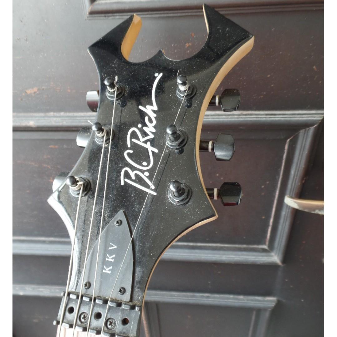 Used working beautiful B.C. Rich KKV Kerry King black electric guitar ...