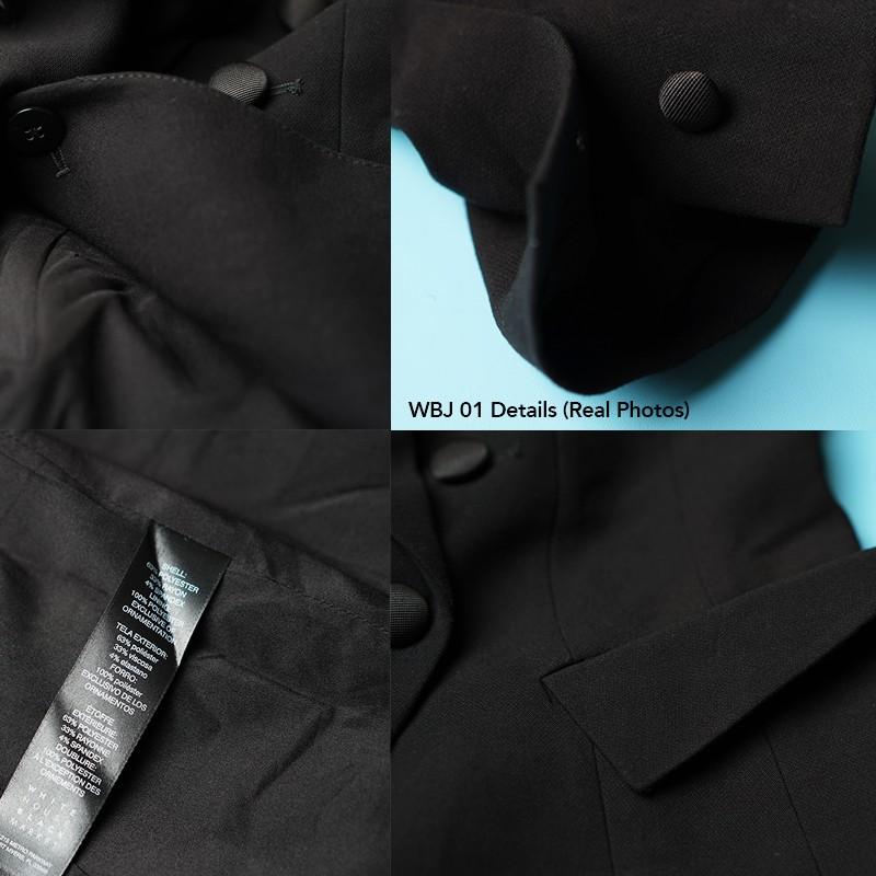 WHBM ORIGINAL TROPHY PADDED women formal office wear coat/jacket black ...