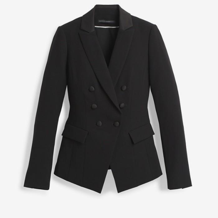 WHBM ORIGINAL TROPHY PADDED women formal office wear coat/jacket black ...