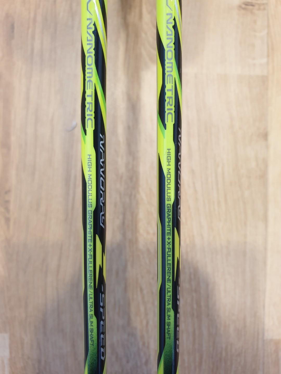 2 Yonex Nanoray Z Speed Badminton Rackets, Sports Equipment, Sports ...