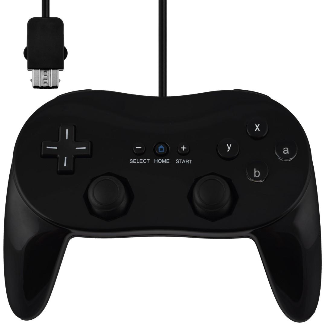 Nintendo Wii 經典手制 Wii U Classic Controller Joypad Pro手制 黑色, 電子遊戲, 遊戲機配件 ...