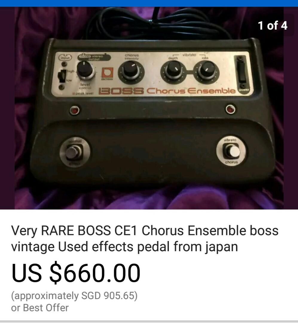 Boss Rare Vintage, CE-1 Chorus Ensemble Guitar Effects Pedal. Made in ...