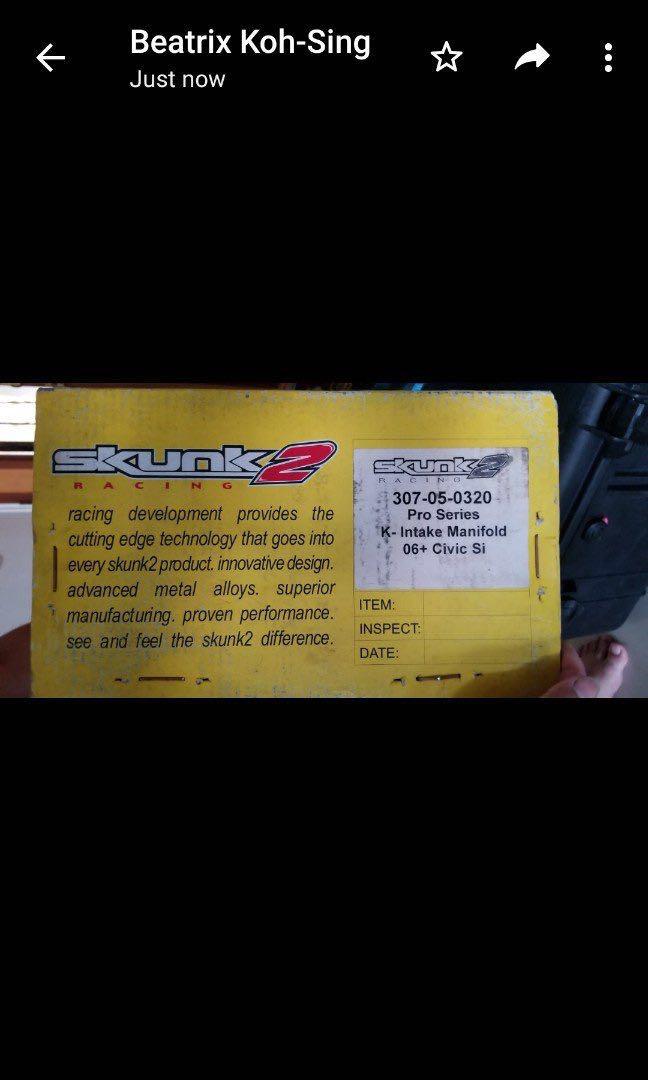 FD2/FD2R/K20/K24 SKUNK2 Intake Manifolds, Car Accessories, Accessories ...