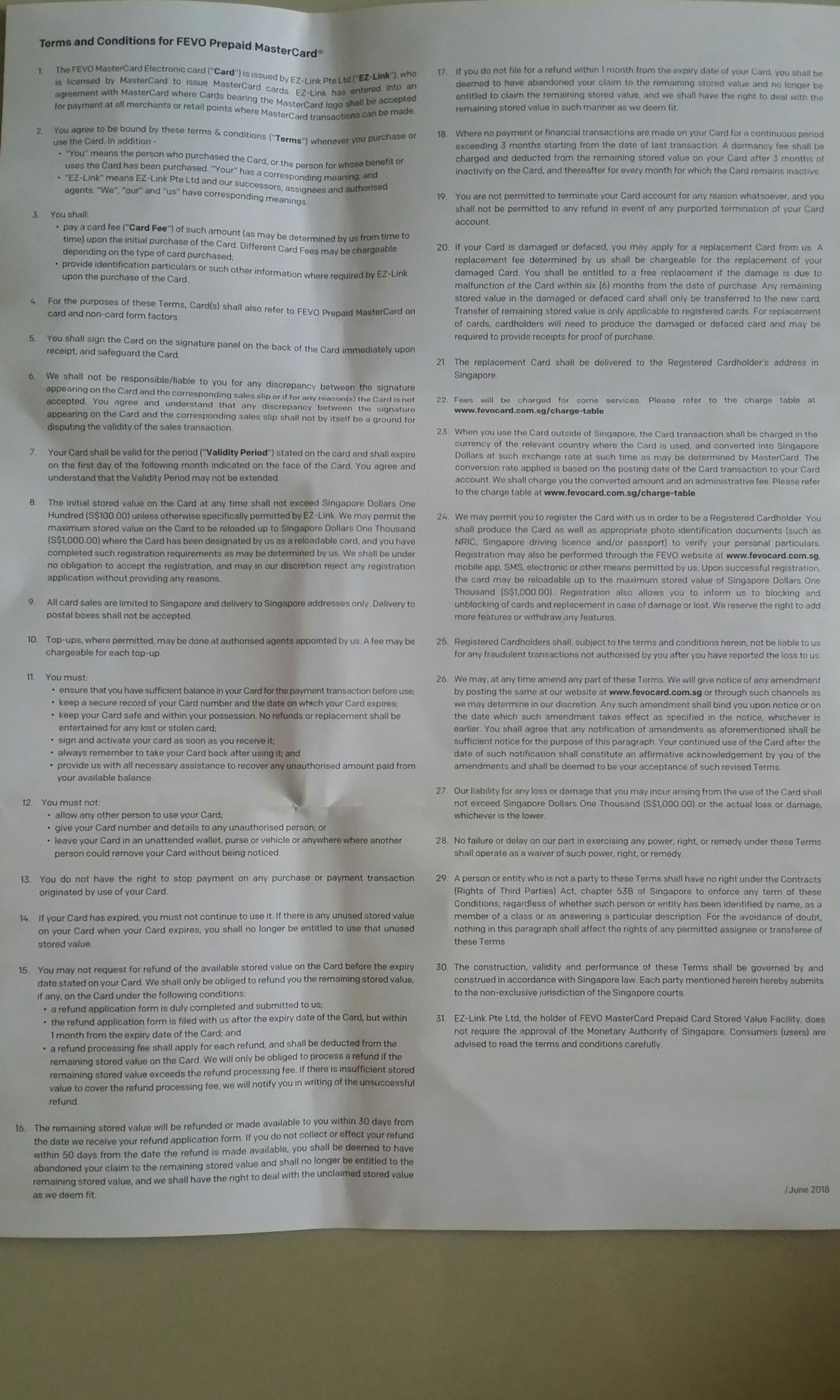 FEVO Prepaid Mastercard - ez-link, Tickets & Vouchers, Vouchers on ...