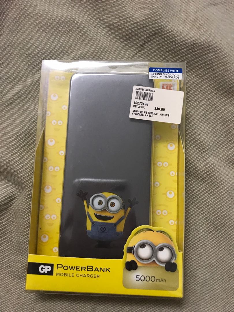 GP power bank mobile charger minions, Mobile Phones & Gadgets, Mobile ...