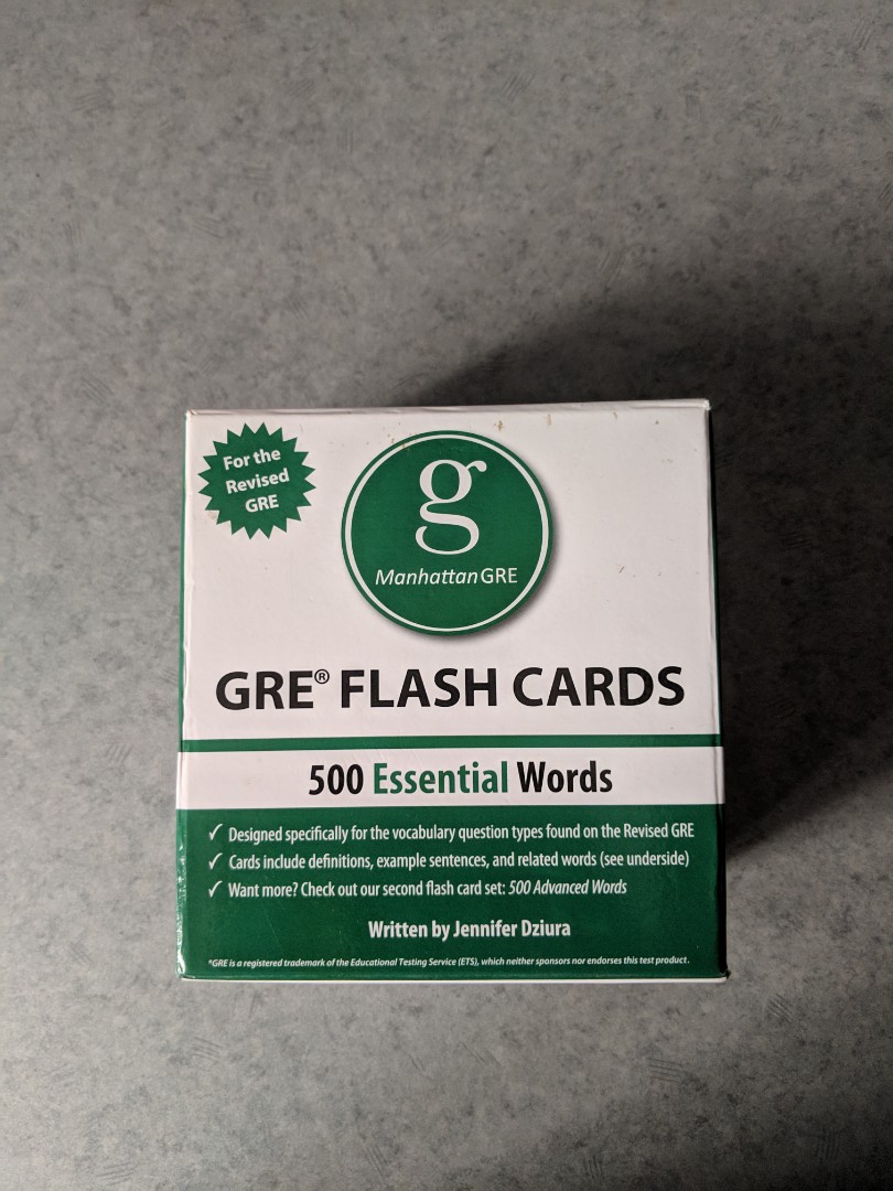 GRE VOCABULARY FLASHCARDS, Hobbies & Toys, Books & Magazines ...