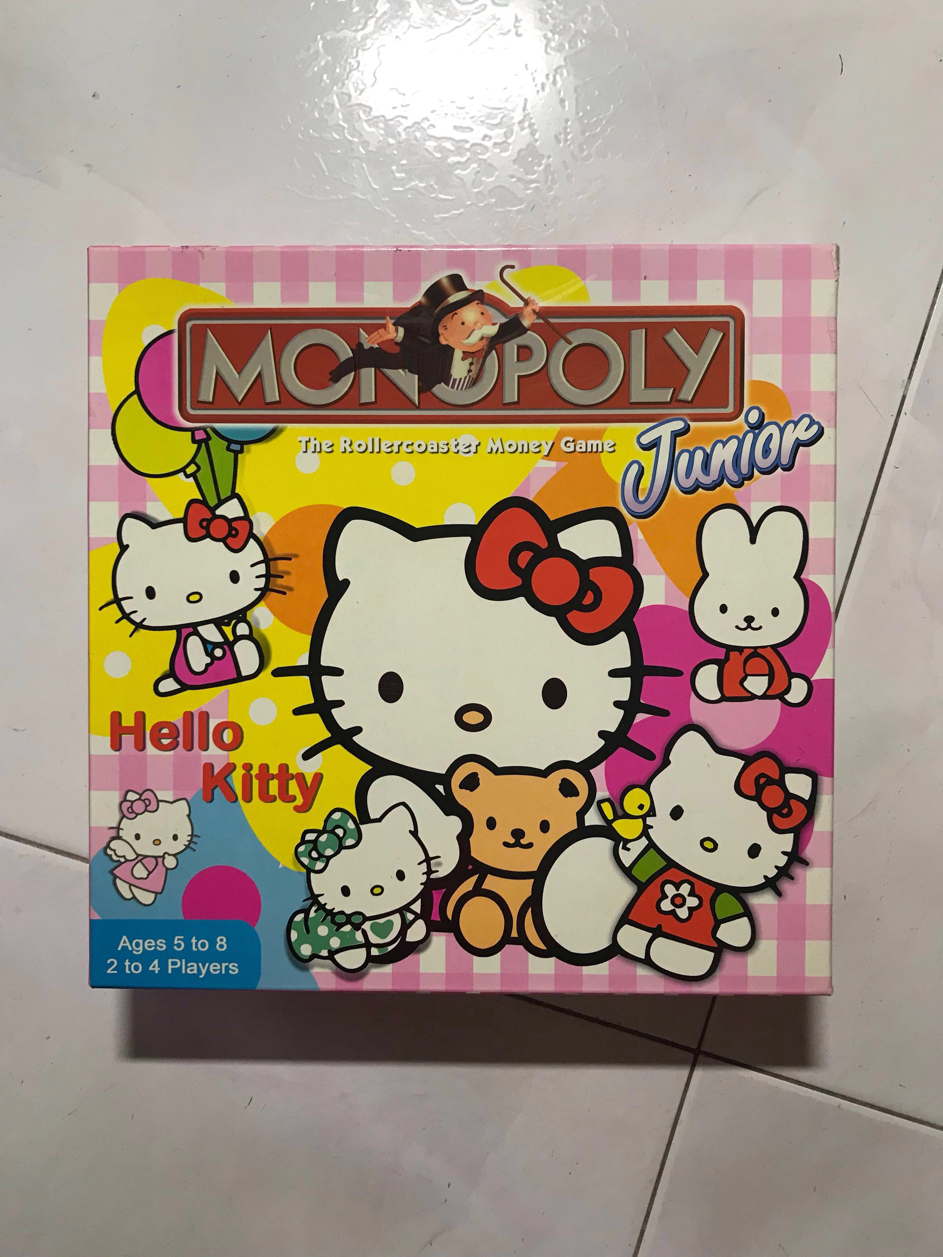 Hello Kitty Monopoly Junior, Hobbies & Toys, Toys & Games on Carousell