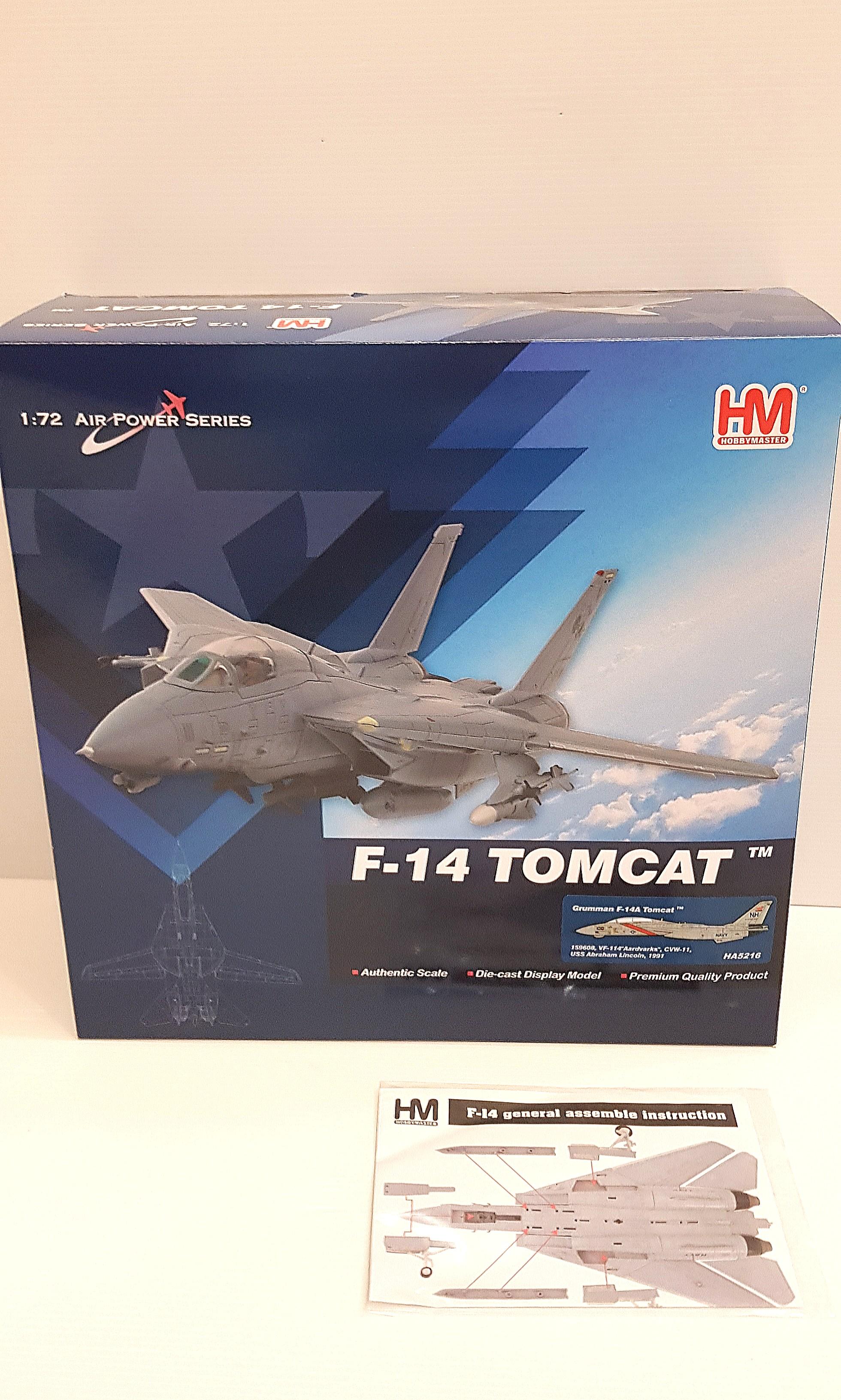 Hobby Master HA5216 F-14A Tomcat VF-114 Aardvarks USS Arbaham Lincoln ...