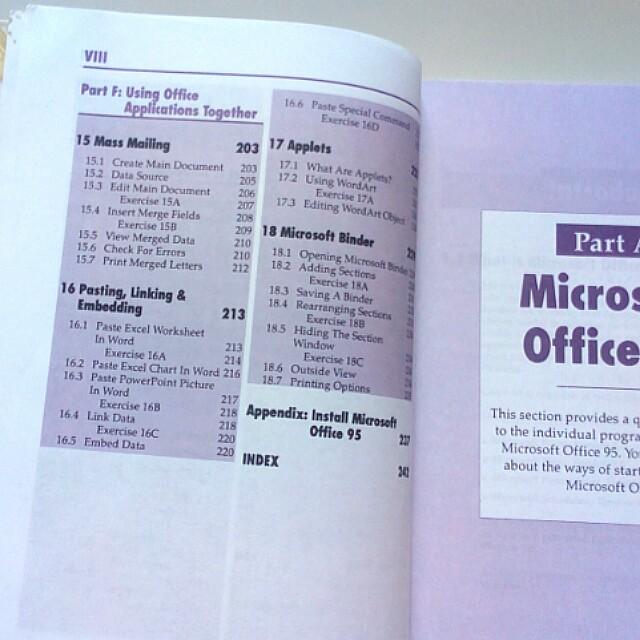 Microsoft Office 95, Hobbies & Toys, Books & Magazines, Children's ...
