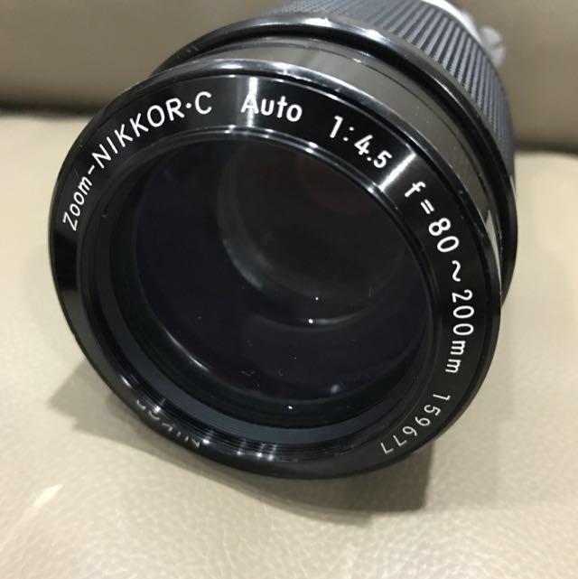 Nikon NIKKOR-C Manual 80-200mm F4.5 Non-Ai F mount, Photography ...