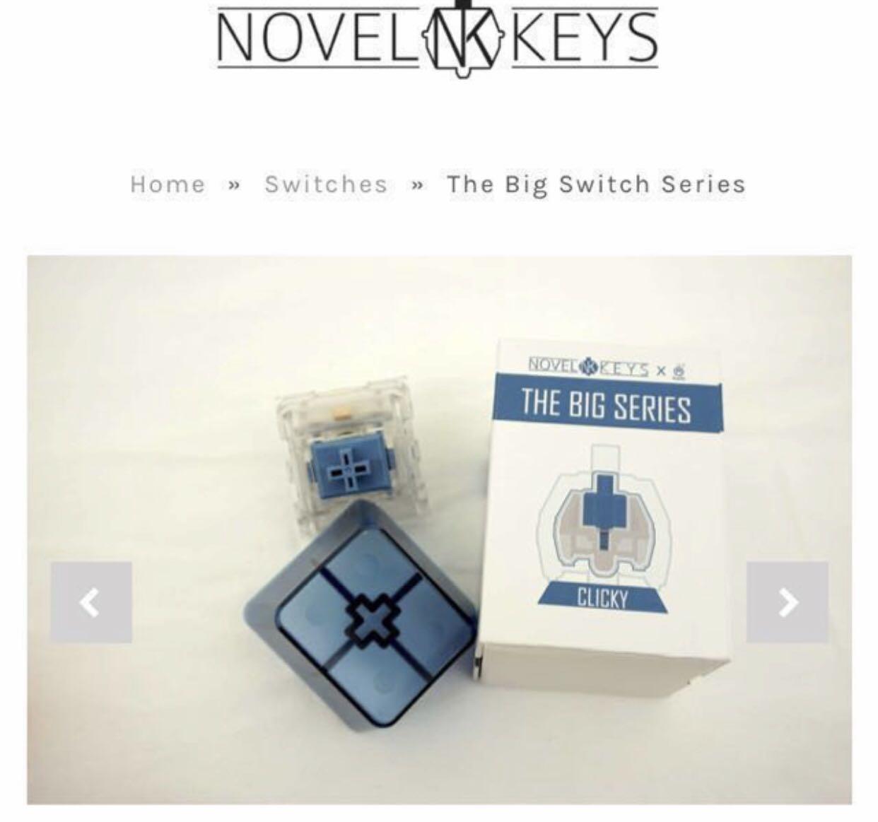 Novelkeys Big Switch - Blue Clicky with God of Keycappie base ...