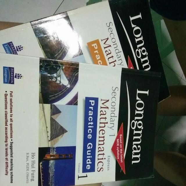 Sec 1 Longman Math Practice Guide Volume 1&2, Hobbies & Toys, Books ...