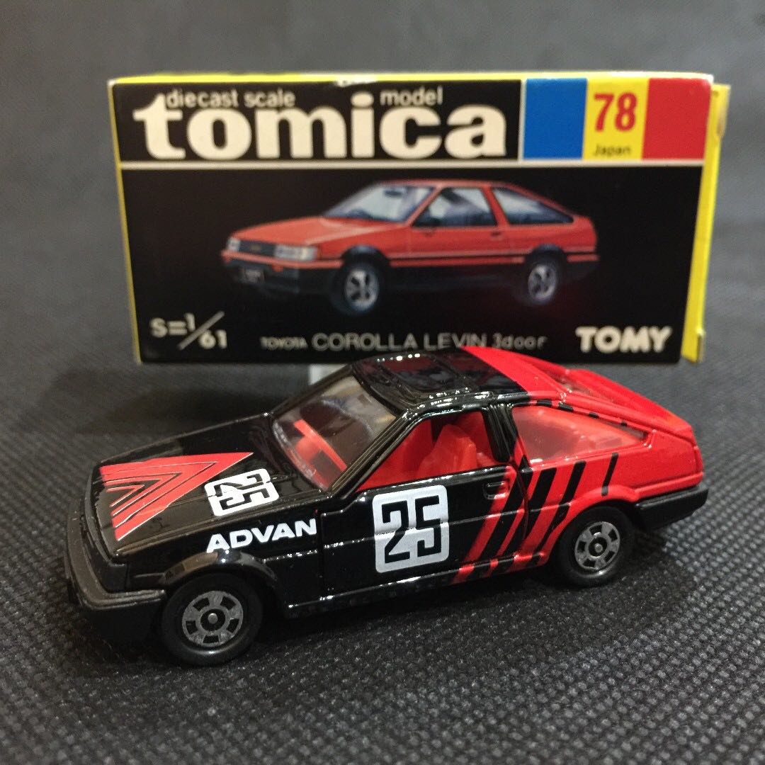 Tomica Toyota AE86 Levin ADVAN Black Box, Hobbies & Toys, Toys & Games ...