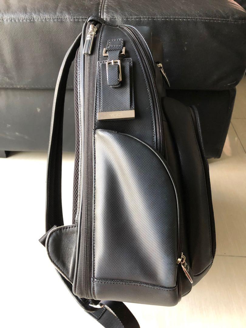 Tumi Kingston Arrive luxury leather backpack, Computers & Tech, Parts ...