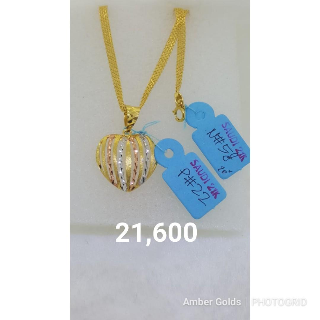 21k Saudi gold NECKLACE in assorted designs, Women's Fashion, Jewelry ...