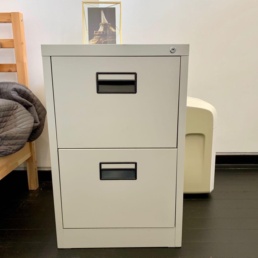 Double Filing Cabinet (with Keys), Furniture & Home Living, Furniture ...