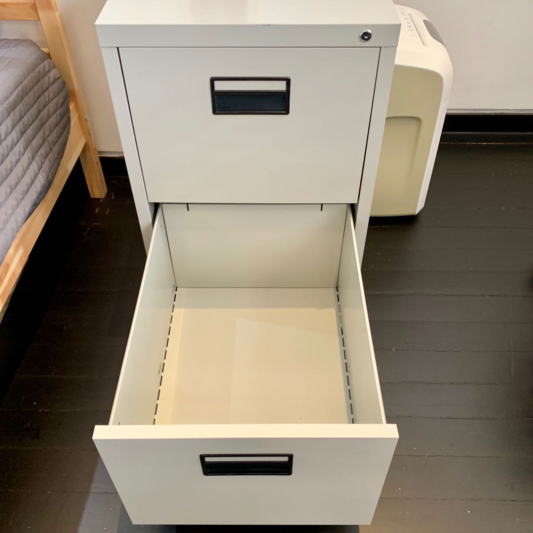 Double Filing Cabinet (with Keys), Furniture & Home Living, Furniture ...