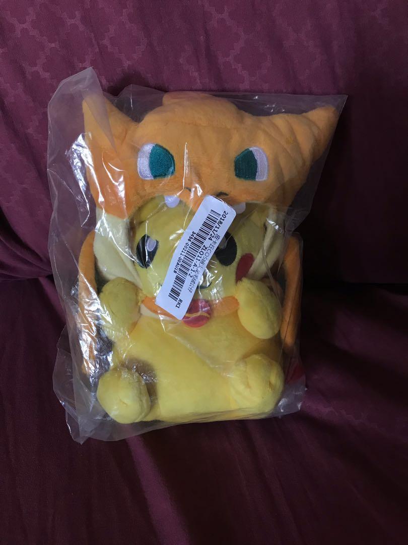 Pikachu Charizard hat plush soft toy, Toys & Games, Stuffed Toys on ...
