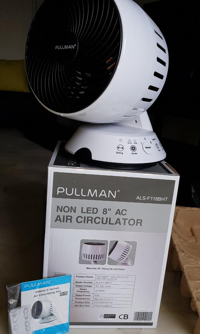 Pullman Turbo Air Circulator Fan 8" with Remote Control, Furniture ...