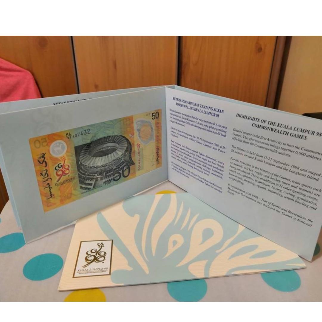 Rm50 Year 1998 KL Sukan Komanwel, Hobbies & Toys, Memorabilia & Collectibles, Currency on Carousell