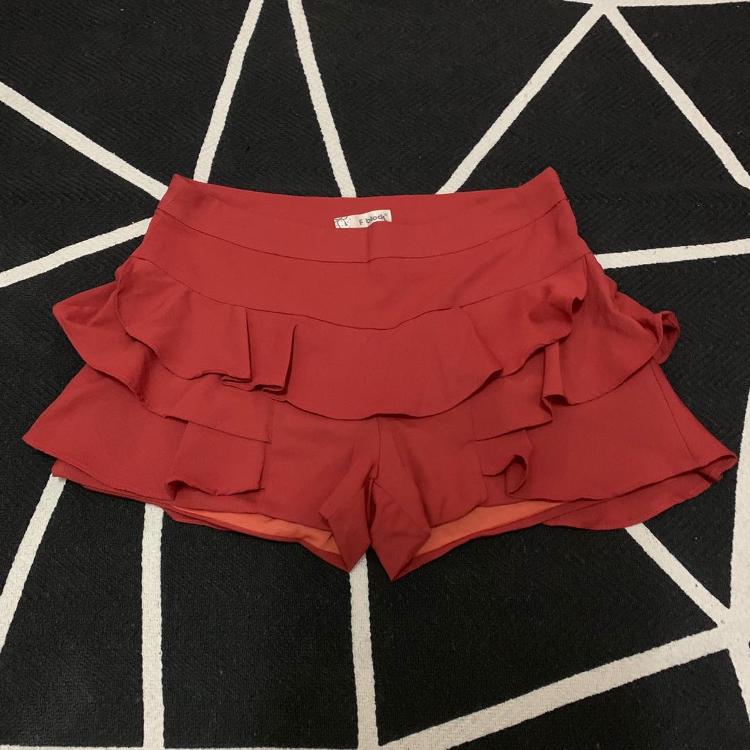 Ruffle Shorts, Women's Fashion, Bottoms, Shorts on Carousell