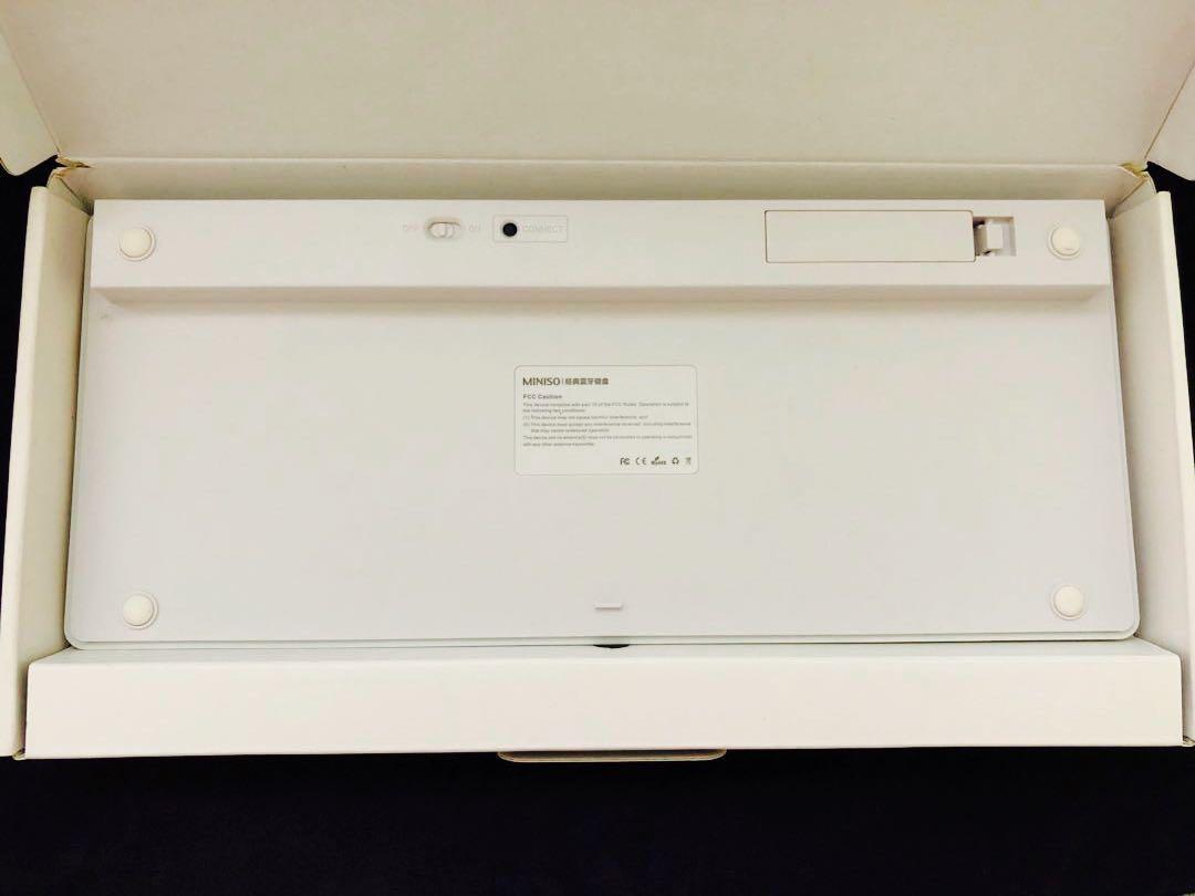 White Bluetooth Wireless Keyboard Miniso for Mac/Windows/iPhone/iPad ...