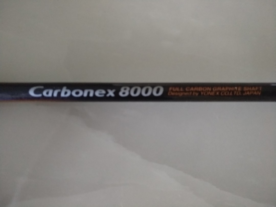 Yonex Carbonex 8000 full carbon graphite shaft badminton racket, Sports Equipment, Sports ...