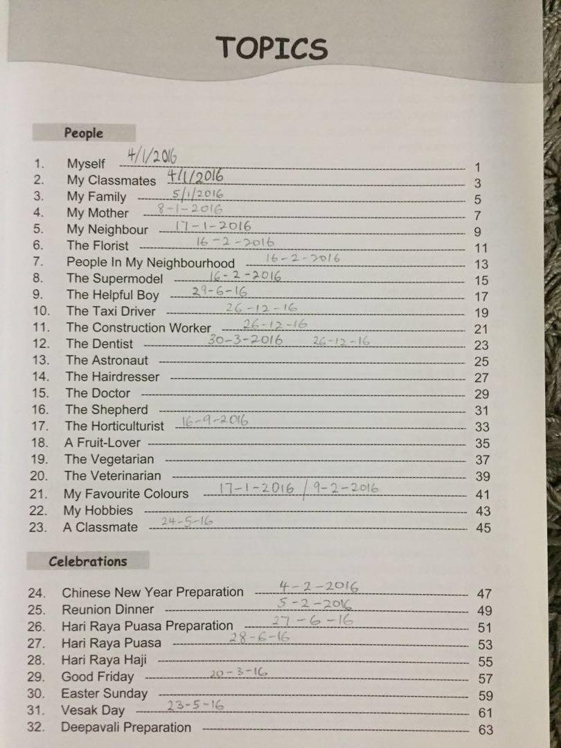 Creative Writing Model Composition Primary 1, Hobbies & Toys, Books ...